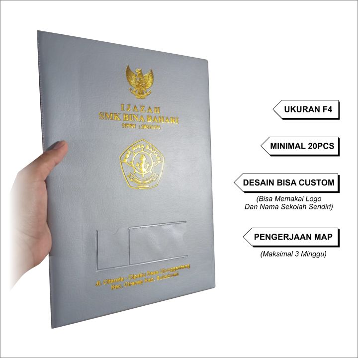 CETAK CENTER | Custom Map Ijazah Sekolah Isi Kantong Plastik 4 Lembar ...