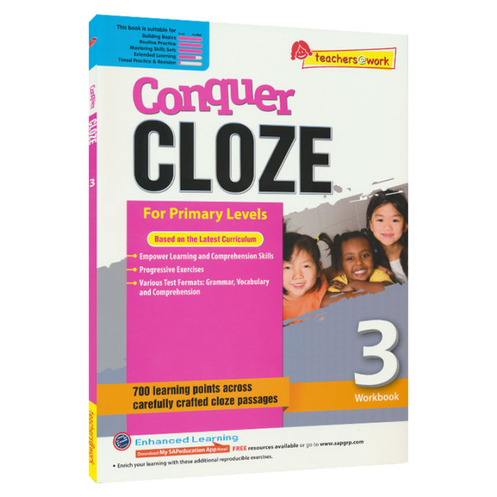 SAP Conquer Cloze Workbook 3 Third Grade English Cloze fill-in-the ...