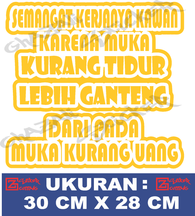 Sticker Viral Cutting Mobil Semangat Kerjanya Kawan Keren Terbaru Kaca ...