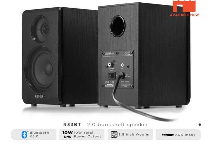 Edifier R33BT 2.0 Bookshelf Speaker with Wireless Bluetooth 5.0 | Lazada