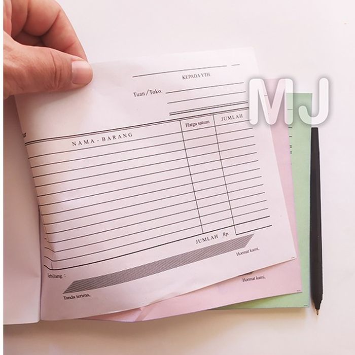 Bon Nota Faktur Besar Rangkap 3 / Nota Faktur ukuran setengah folio 3 ...