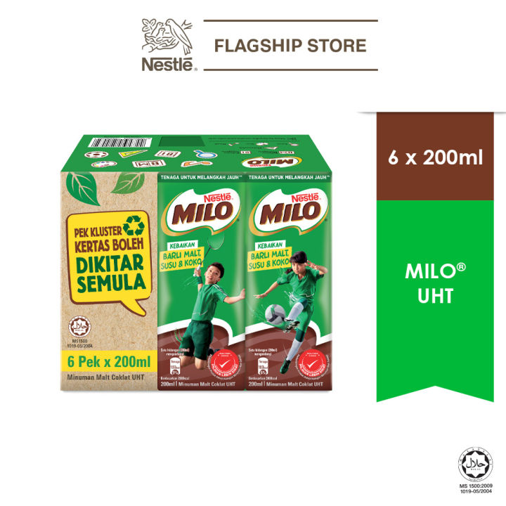 NESTLE MILO Active-Go UHT Chocolate Malt RTD (6x200ml) | Lazada
