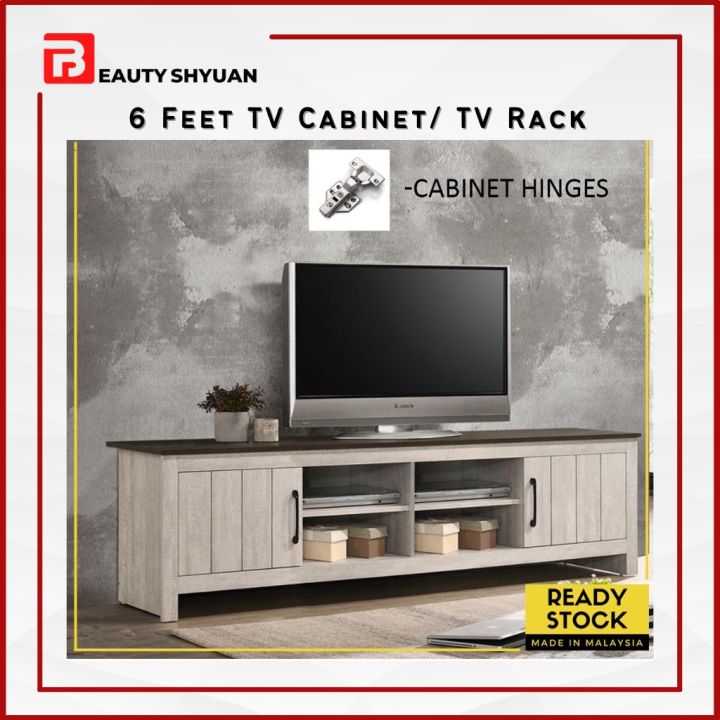 JOHNNY 6 Feet TV Cabinet 6FT TV Cabinet TV Rack TV Console Cabinet TV ...