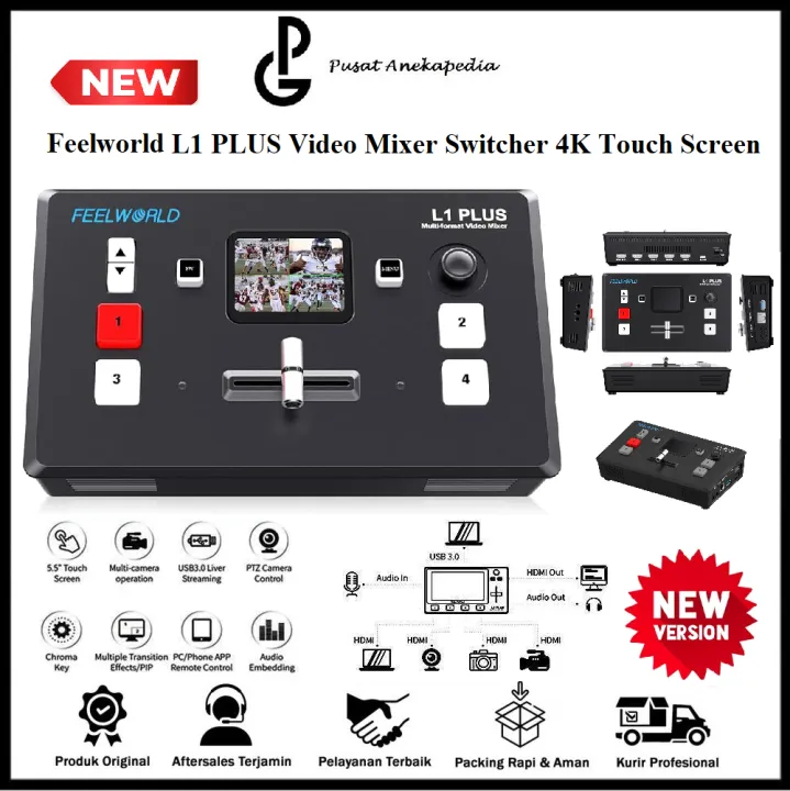Feelworld Livepro L1 Plus Multi format Video Mixer 4K Touch Screen ...