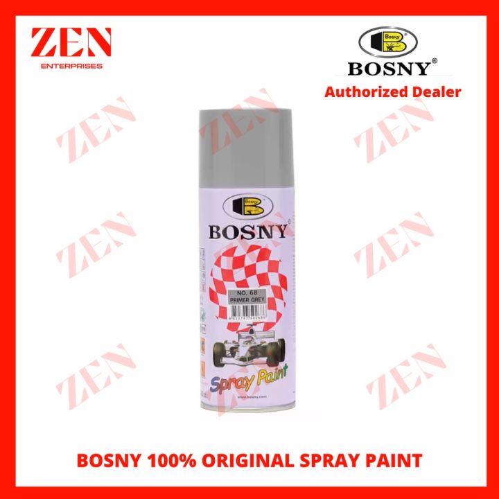 BOSNY Primer Grey #68 100% ORIGINAL SPRAY PAINT | Lazada PH