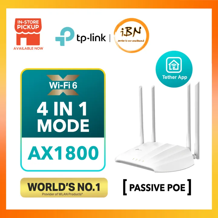 TP-Link Archer AX1800 Gigabit Wi-Fi 6 Multi-Mode 4 in 1 Access Point ...