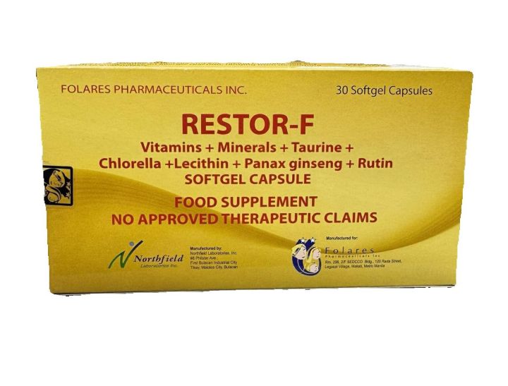 Restor F Food Supplement ( 30 Softgel Capsules) | Lazada PH