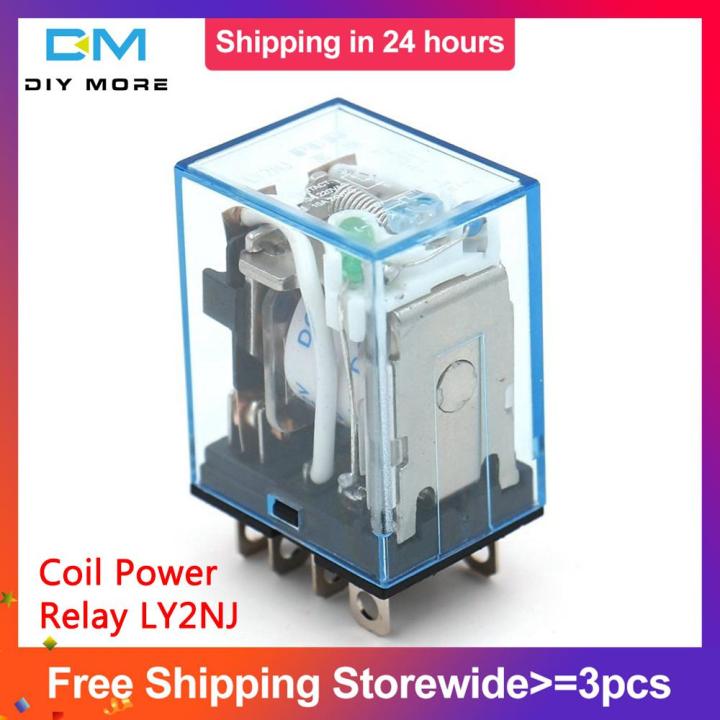 Original Diymore AC 220V DC 12V 24V 10A Coil Power Relay LY2NJ ... Original Diymore AC 220V DC 12V 24V 10A Coil Power Relay LY2NJ ...