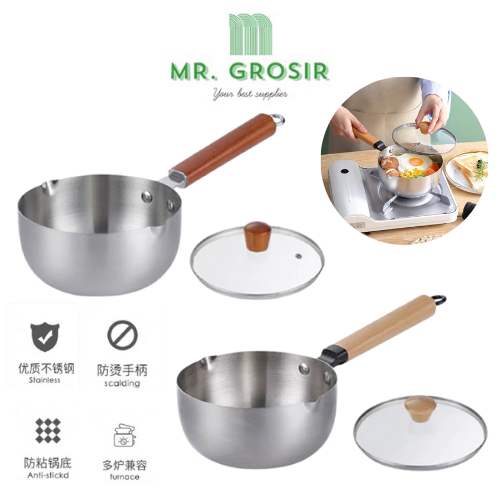 High-Quality Japanese-Style Snow Pan Uncoated Stainless Steel Milk Pan ...