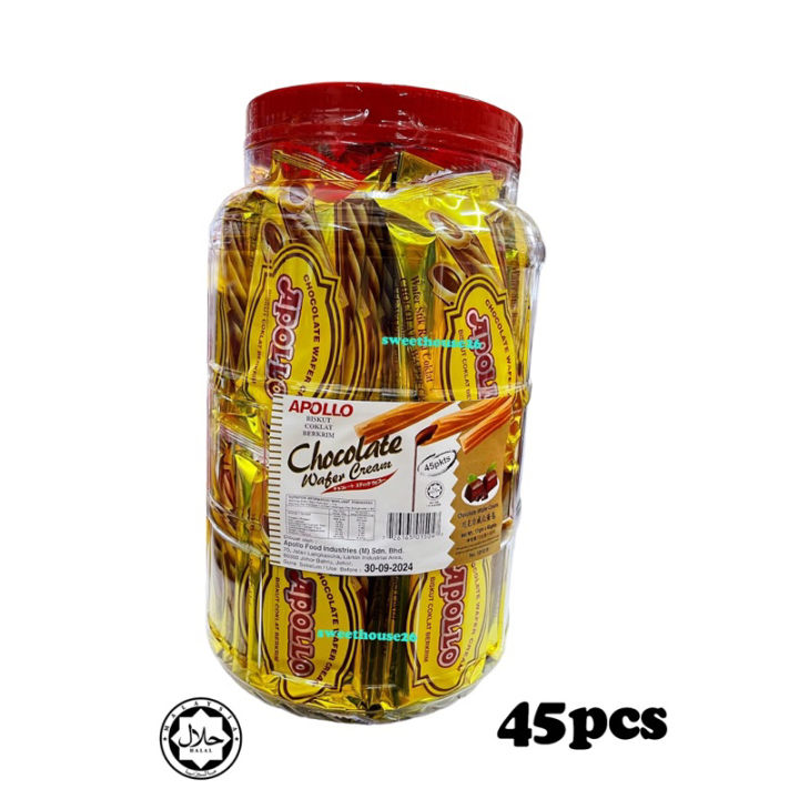 Apollo 1012B Chocolate Wafer Cream Stick 11g x 45pcs | Lazada
