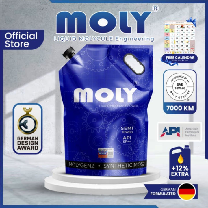 MOLY 10w30 racing (3L)(4L)(German) Semi Synthetic Engine oil API SP+ ...