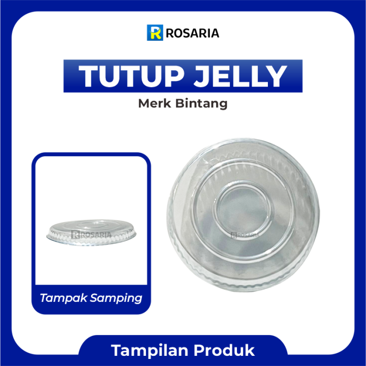 TUTUP CUP JELLY ALL SIZE Merk BINTANG Tutup Gelas Plastik Bening ...