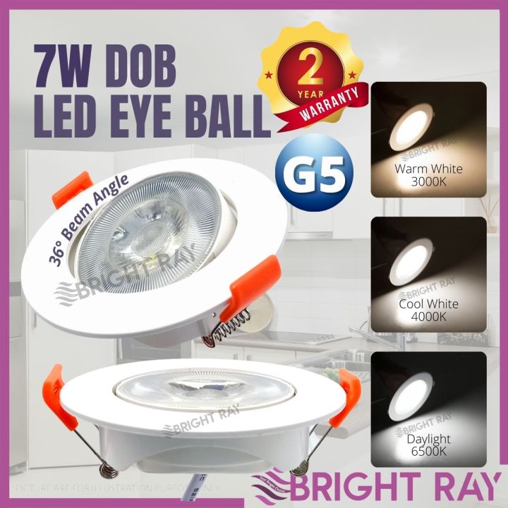 7W 36° Angle LED Eye Ball Downlight Retrofit Spotlight Thin Ceiling ...