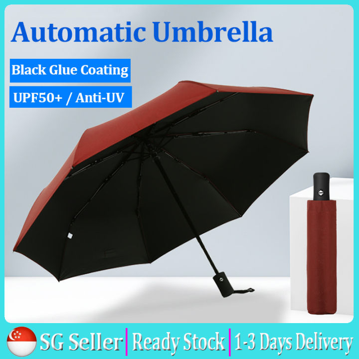 [SG Seller] 24 Ribs Windproof Automatic Umbrella with UV Protection ...