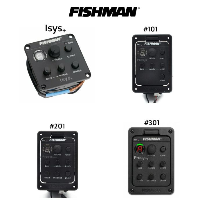Guitar Acoustic Pickup Fishman® ISYS + 2 Band Onboard Preamp EQ Tuner ...
