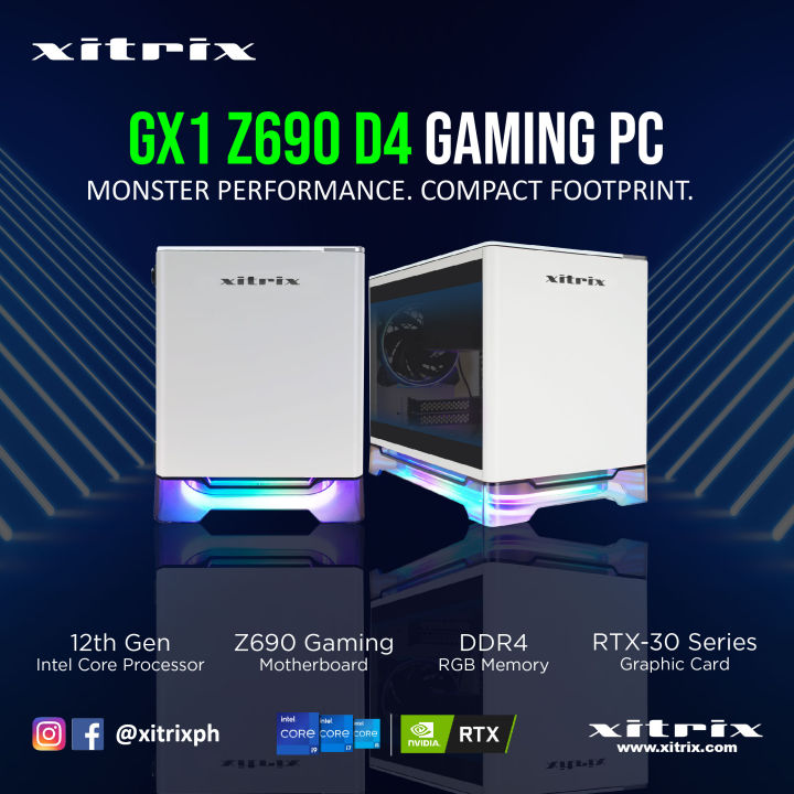Xitrix GX1-12G DDR4 ITX Gaming PC ( 12th Gen Processor; AIO Liquid ...