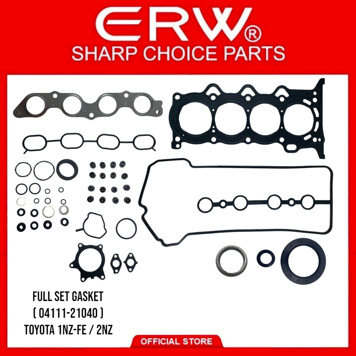 FULL SET GASKET Replacement part no. ( 04111-21040 ) TOYOTA VIOS 2015 ...