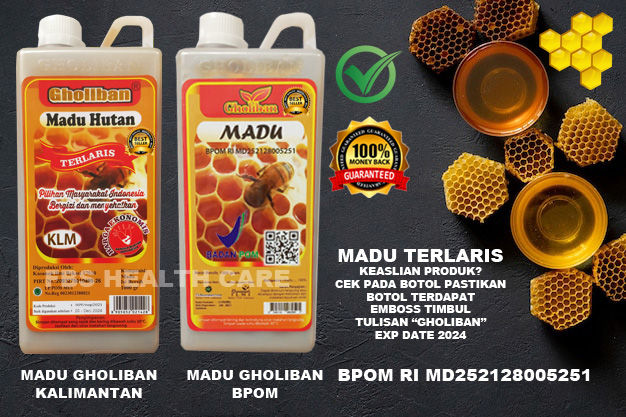 MADU GHOLIBAN 1KG ASLI IJIN BPOM 1KG, KEMASAN TERBARU BOTOL EMBOSS EXP ...