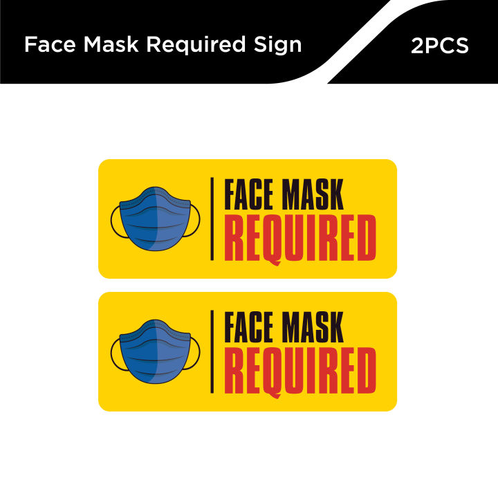 DSign Face Mask Required Sign Sticker Vinyl Sticker| Signage Sticker ...