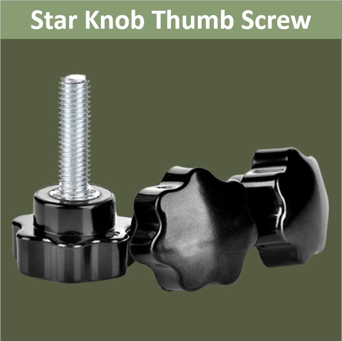 Solid Lifting M6-M8-M10-M12 Star Knob Grip Thumb Screw Male Thread Star ...