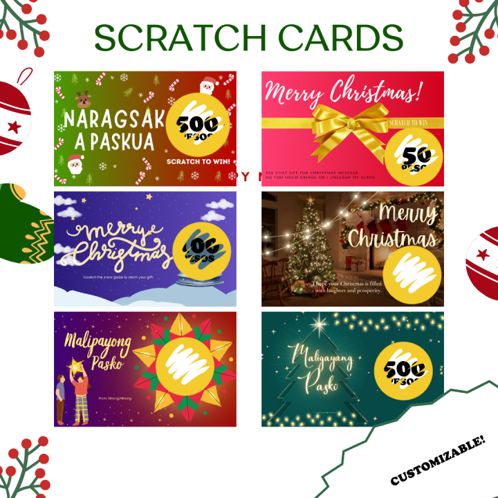 Scratch Card for Gift Christmas Events Parties | Lazada PH
