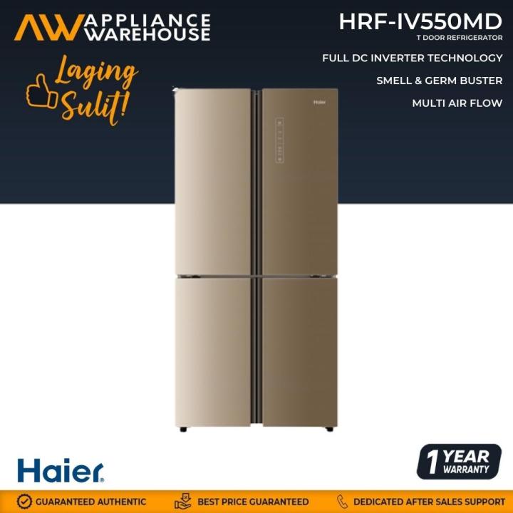 Haier HRF-IV550MD 19.0 cu. ft. No Frost Full DC Inverter Four Door Refrigerator (Champagne Gold ...