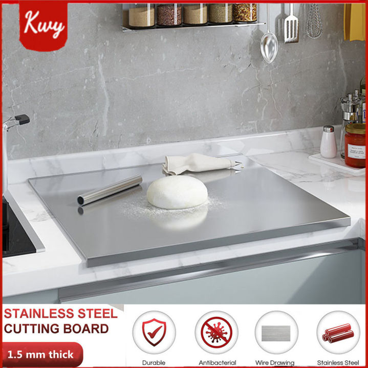 Large Stainless Steel Bread Boards Non-slip Thickness Rolling Panel ...