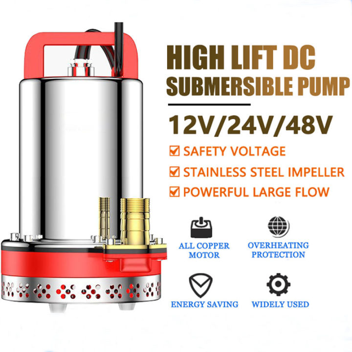Solar Submersible Pump 12V24V Electric Vehicle Battery Small Deep Well ...