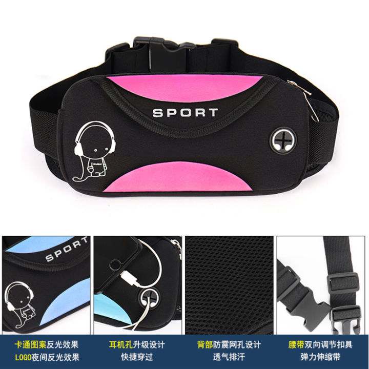 New running pocket hook and loop elastic mini waist bag for men and ...