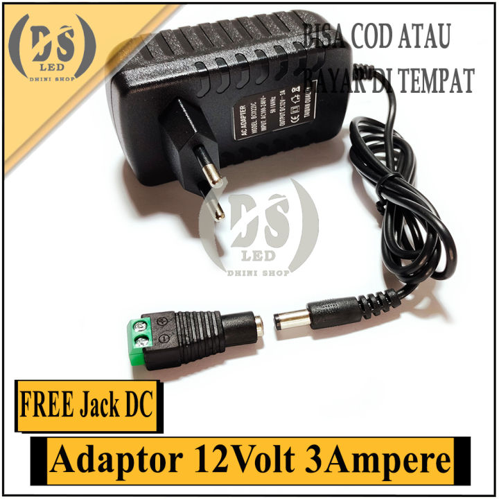 Adaptor 12v 3A, 1A / Power Supply AC 220V ke DC 12V 3Ampere, 1Ampere ...