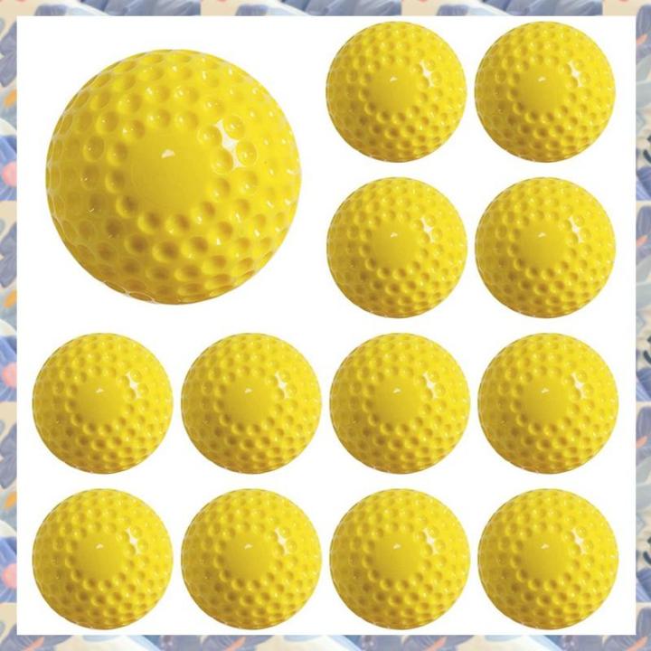 (ZGYD) 12 Pcs Pitching Machine Softballs Dimpled Softballs 12-Inch ...