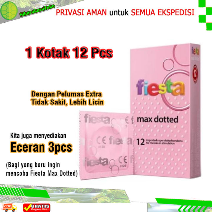 Kondom Fiesta Max Dotted Condom Berbintil Bintil Bergerigi | Lazada ...