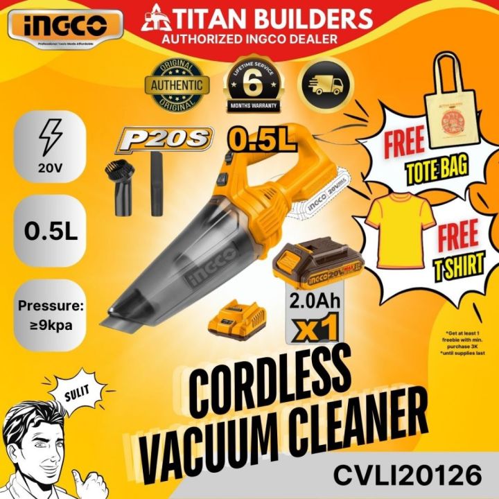 Ingco by Titan Cordless Vacuum Cleaner 20V 0.5L 9kPa - Efficient ...