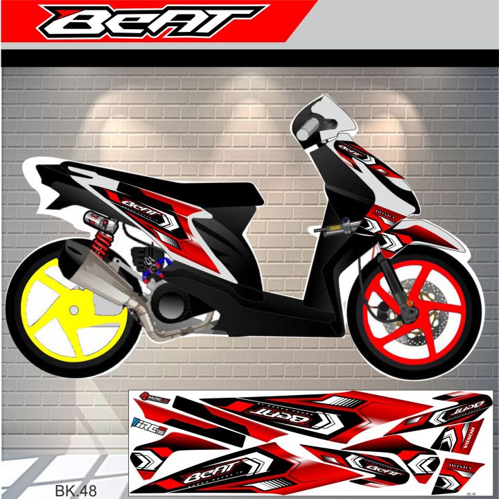 STRIPING STIKER HONDA BEAT KARBU VARIASI RACING BIKIN KEREN MOTOR ANDA ...