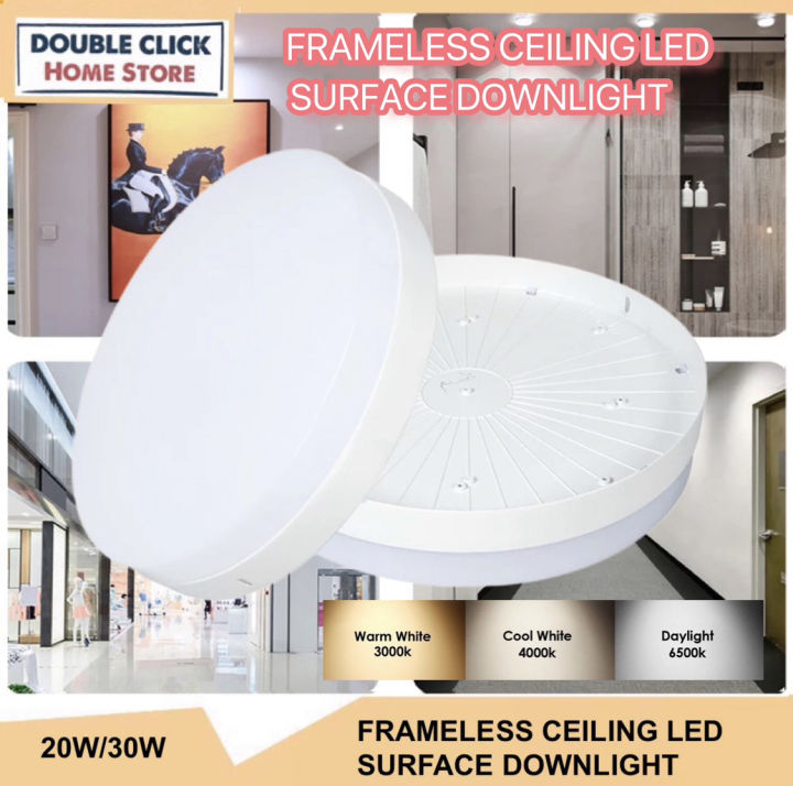Frameless Ceiling Light Led Surface Downlight 20W 30W Down Light ...