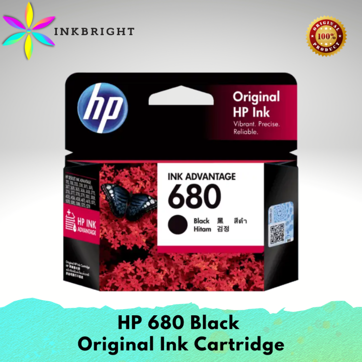 HP 680 Black Original Ink Cartridge (680B HP680B) | Lazada PH