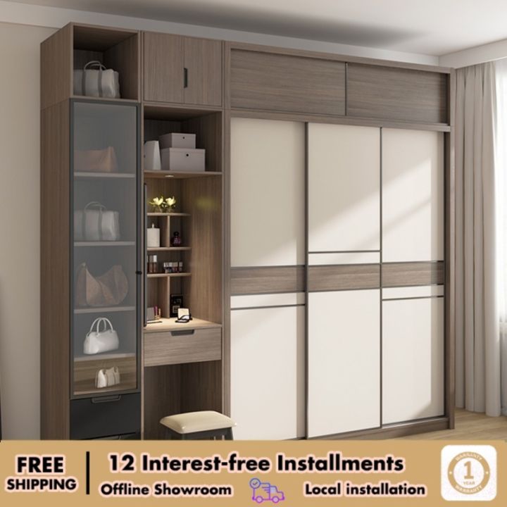 [Pre Order]Sliding wardrobe bedroom small unit modern and minimalist ...