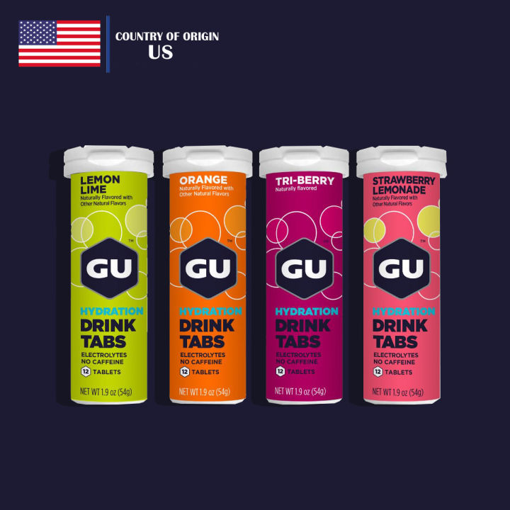GU Energy Hydration Electrolyte Drink Tablets, Sports Drink for Running ...