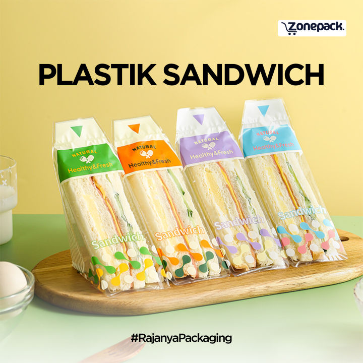 [10 PCS] Plastik Sandwich Segitiga | Kemasan Plastik Sandwich | Plastik ...