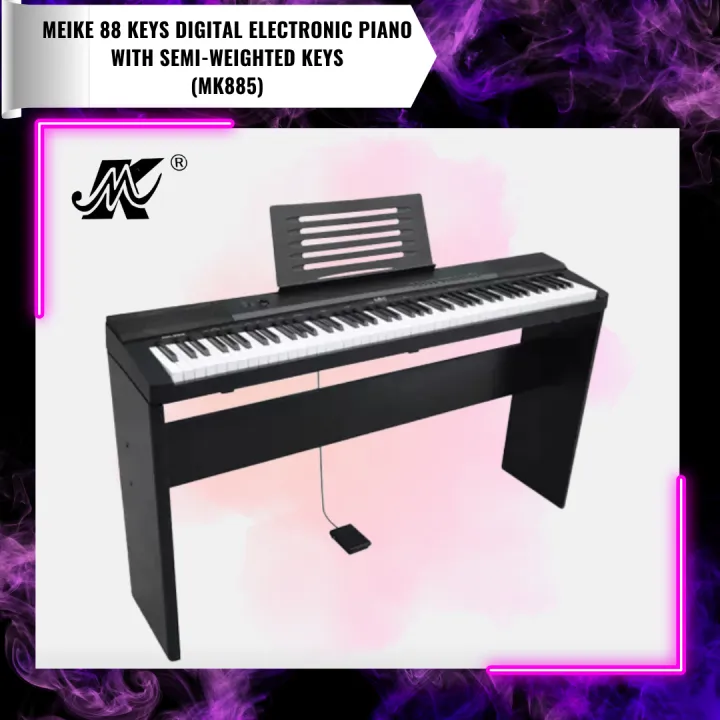 MEIKE 88 Keys Digital Electronic Piano with Semi-weighted Keys - (MK885 ...