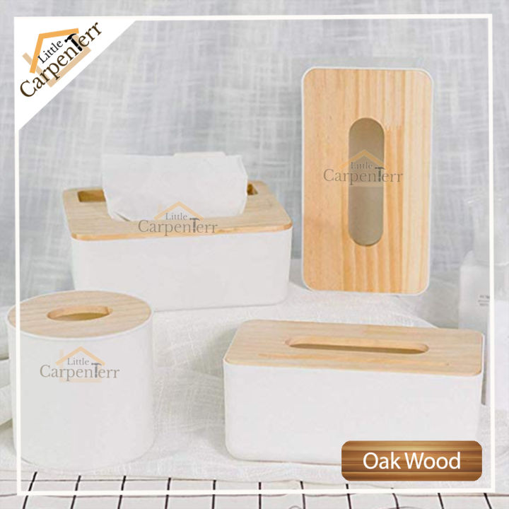 Little Carpenterr White Minimalist Design Tissue Box Dining Table ...