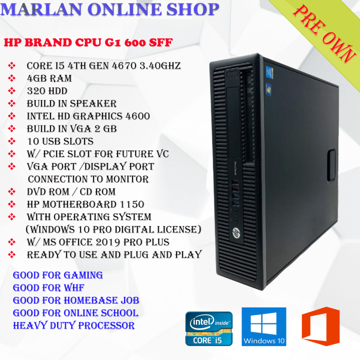 COMPUTER SET CORE I3 2ND GEN WITH 19 INCHES MONITOR READY TO USE ...