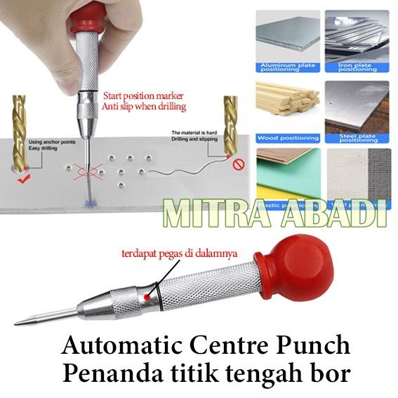 Automatic Centre Punch - Alat Penanda Titik Tengah Bor | Lazada Indonesia
