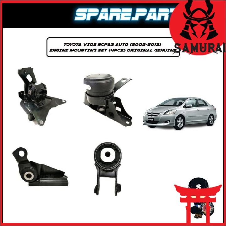 TOYOTA VIOS NCP93 AUTO (2008-2013) ENGINE MOUNTING SET (4PCS) ORIGINAL ...
