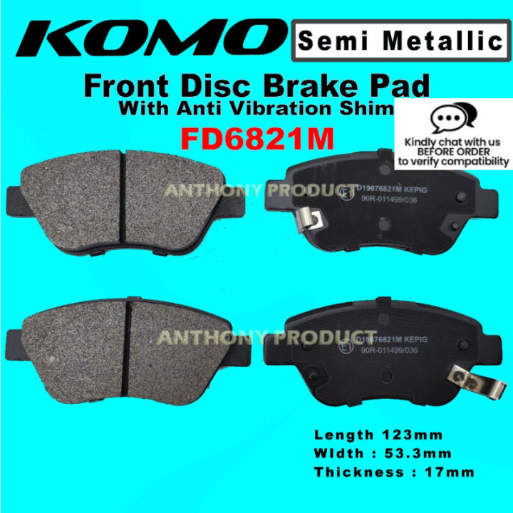 *Semi Metallic / Ceramic* KOMO Proton Gen2, Persona 1.6, Proton Satria ...
