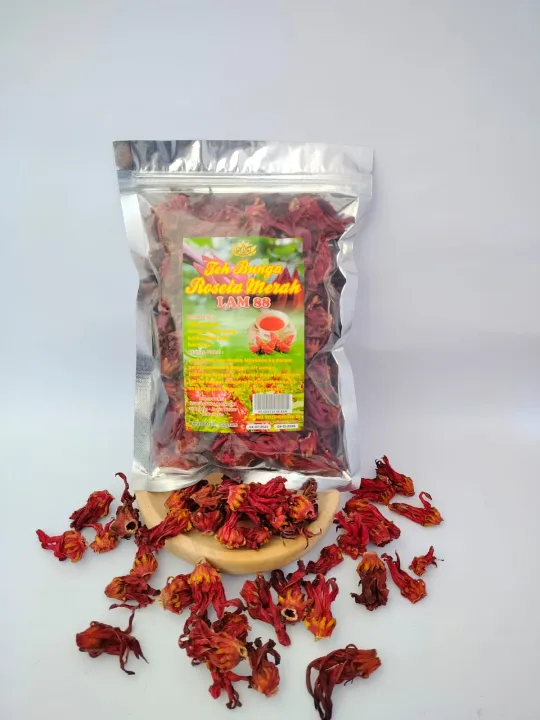 teh bunga rosella merah panen terbaru kemasan 100gr | Lazada Indonesia