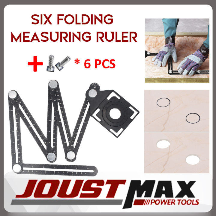 Tile Cutter Multi Angle Aluminium Alloy Measuring Ruler Six-Folding ...