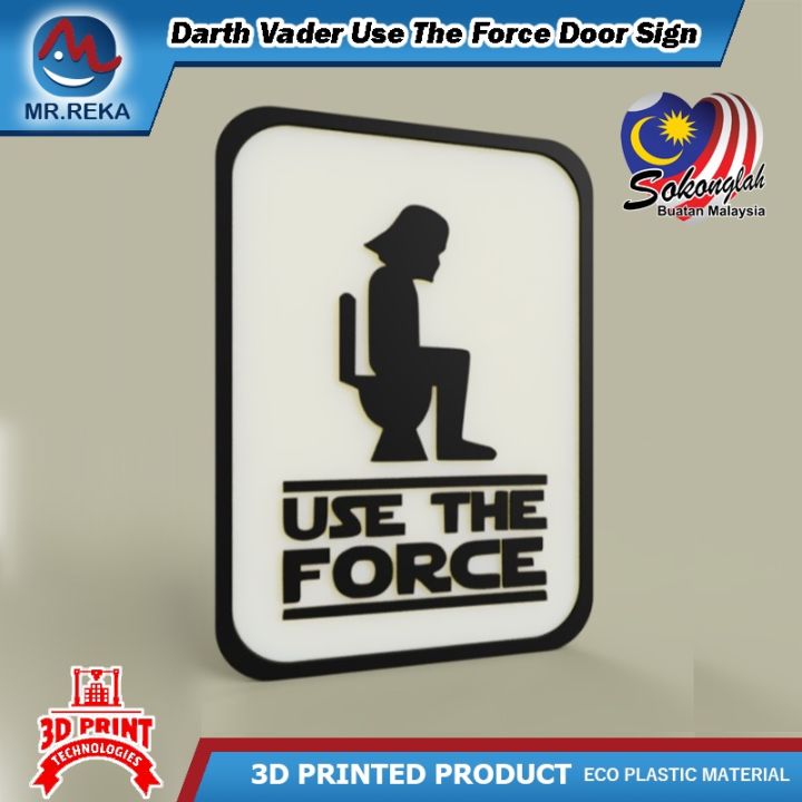 Starwars Darth Vader Use The Force Door Sign Signage | Lazada