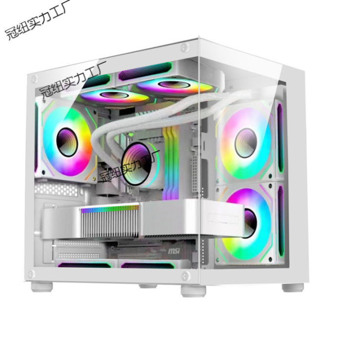 Sea room chassis without pillars, side view 240 water-cooled computer ...