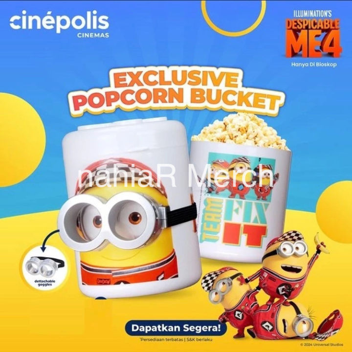 Despicable Me 4 x Cinepolis Official Exclusive Popcorn Bucket | Lazada ...